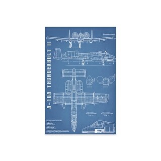A-10 Thunderbolt II [Warthog] Airplane | Black - Portrait Print On ...